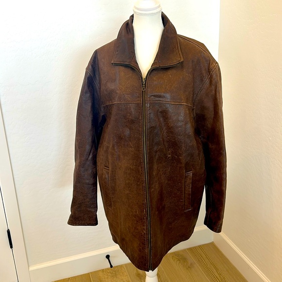 blue skyline | Jackets & Coats | Mens Leather Bomber Jacket | Poshmark